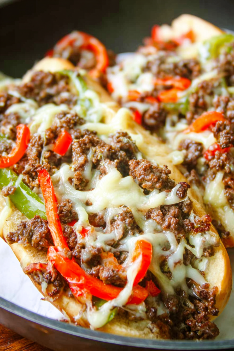 Ground Beef Philly Cheesesteak Recipe | Pure Diet Life