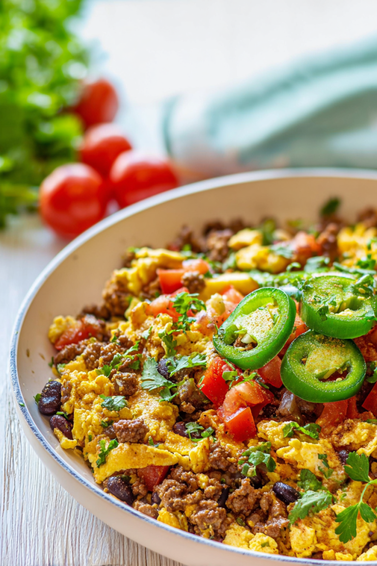 Taco Breakfast Scramble Recipe - High Protein & Easy | Pure Diet Life